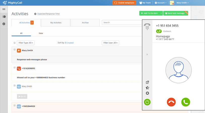 Webphone is a Virtual Phone System Feature | MightyCall