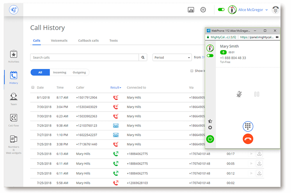 Webphone is a Virtual Phone System Feature